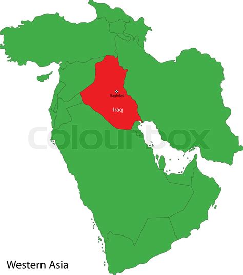 Iraq Map Stock Vector Colourbox