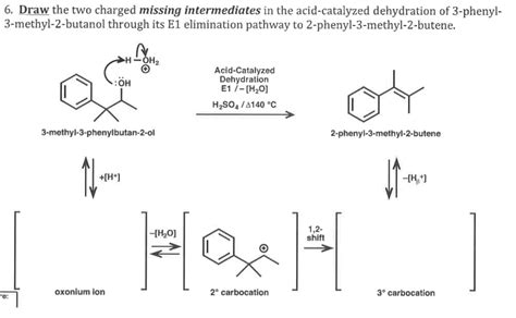 OneClass Draw The Missing Intermediates In The Acid Catalyzed