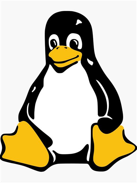 Tux Mascot T Shirt Penguin Linux Logo Sticker For Sale By Rainwater11