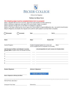 Fillable Online Petition For Minor Form Fax Email Print PdfFiller