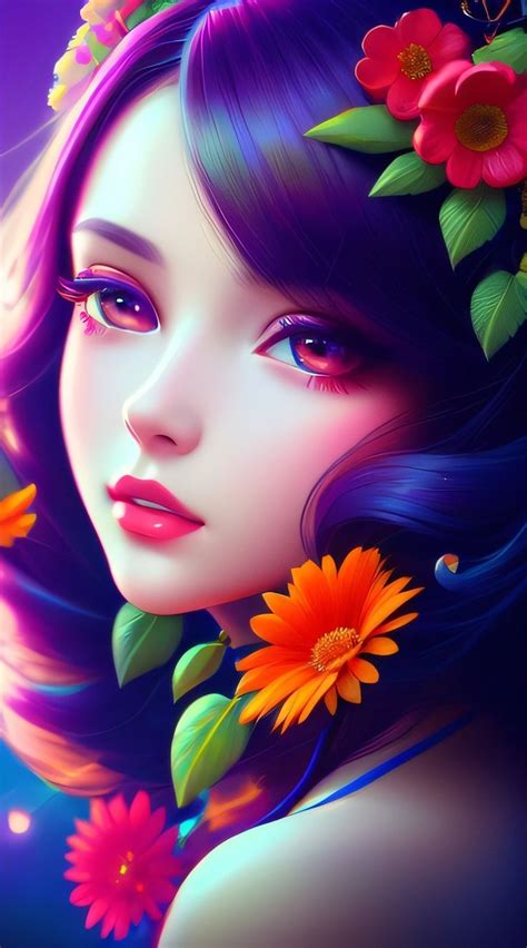 Digital Portrait Art Digital Art Girl Portrait Painting Dreamy Art