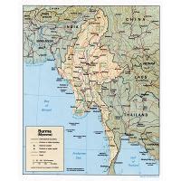 Grande detallado mapa político y administrativo de Birmania Myanmar