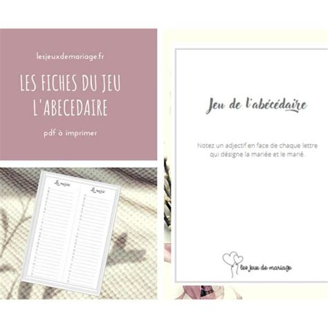 La Fiche Du Jeu De Mariage Les Zamours Les Jeux De Mariage