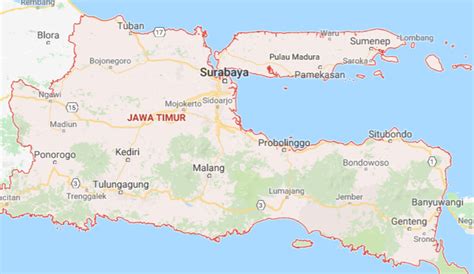 Peta Jawa Timur Lengkap