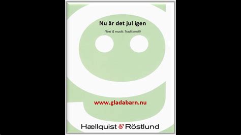 Nu R Det Jul Igen Text Musik Traditionell Youtube