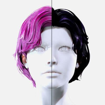 Female Hair Round Bob Hair D Model By Khaloui
