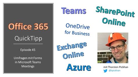 Episode Umfragen Mit Forms In Microsoft Teams Meetings Youtube