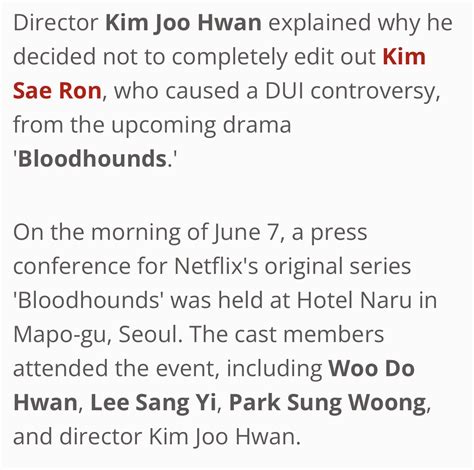 Kpopinfo775 Information On Twitter Director Of Bloodhounds