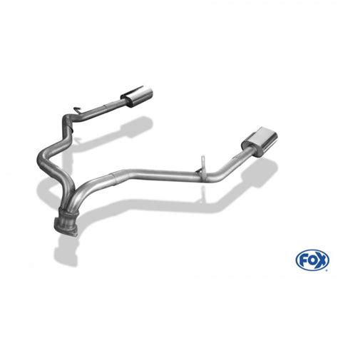 Système d embouts d échappement duplex inox 1x135x80mm type 53 pour KIA