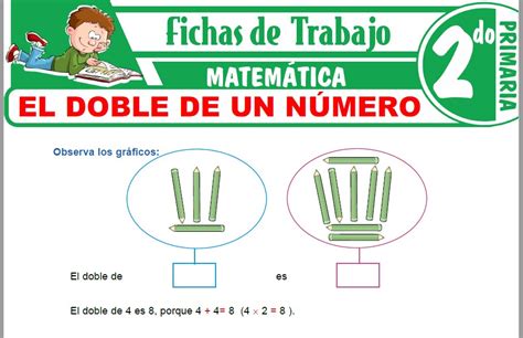 El doble de un número para Segundo de Primaria Fichas de Trabajo