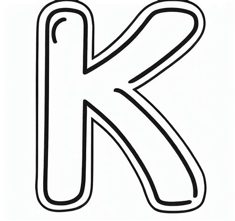 Dibujos De Letra K Con Hojas Para Colorear Para Colorear Pintar E