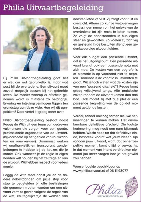 Voor Een Bijzondere Uitvaart In De Hoeksche Waard Philia