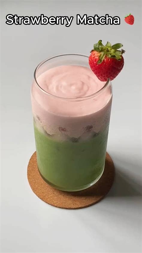 Easy 5 Min Strawberry Matcha Latte In 2024 Matcha Drink Recipes