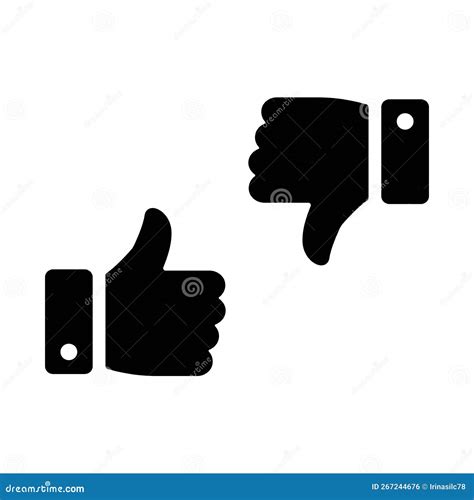 Duim Omhoog En Duim Onderaan Pictogram Zwart Silhouet Als Een Soort En