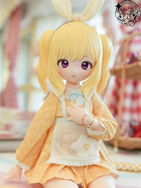 DOLK on Twitter お知らせIMOMODOLLより期間限定ドールパーツが登場 クリームイエローのエプロンドレスときょとん