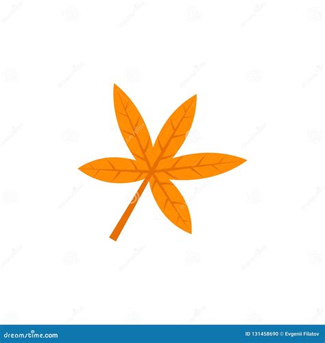 Icono Plano De La Hoja De Arce Palmatisecta Ilustración del Vector