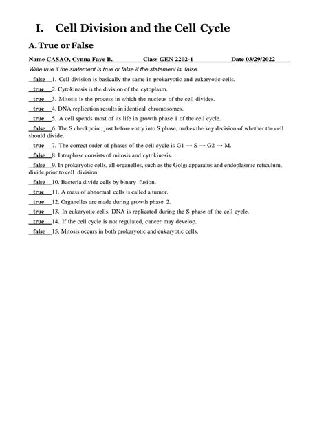SOLUTION Cell Cycle Mitosis And Meiosis Worksheets Studypool