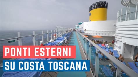 Costa Toscana PONTI ESTERNI E Piscine A Bordo Della Nave Da Crociera