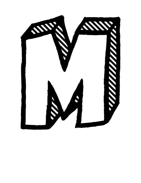 Free Printable Bubble Letters 3d Bubble Letter M Artofit