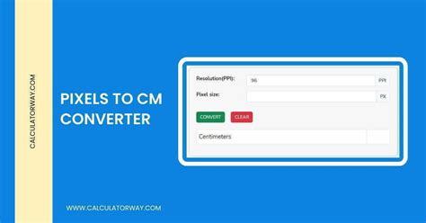 Pixels To Cm Converter Calculatorway