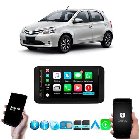 Central Multimídia MP5 Toyota Etios 2013 2014 2015 2016 2017 Android