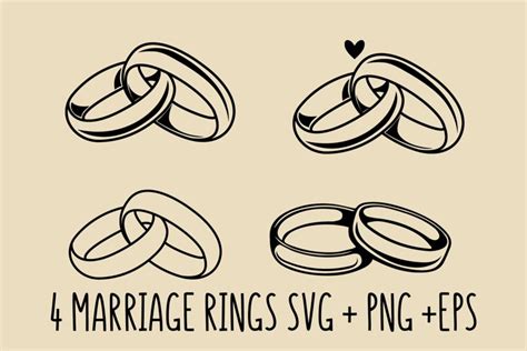 Marriage Rings Svg Bundle Ring Svg Wedding Svg Clipart