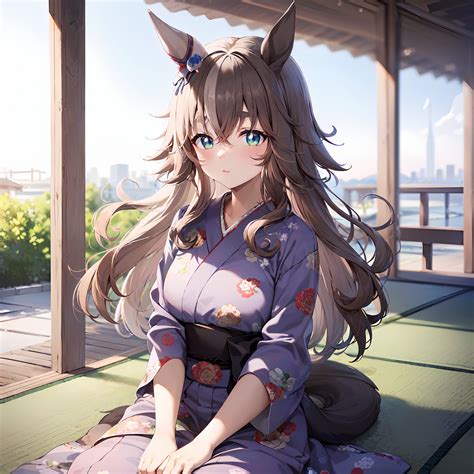 すずねこAIart on Twitter AIお絵かき 和服アキュートちゃん ウマ娘 ワンダーアキュート AIart https