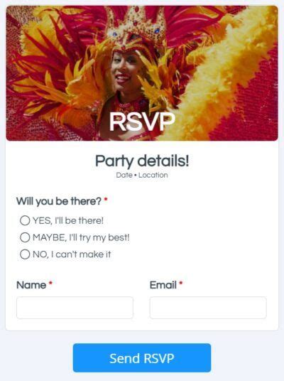 RSVP Forms And Other Event Registration Form Templates Formsite