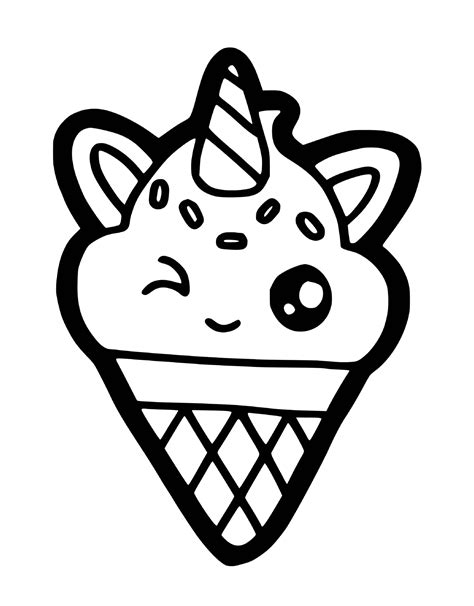 Dessin Licorne Kawaii 24 coloriages à imprimer