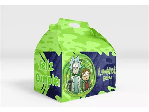 25 Caja Dulcera Bolo Fiesta Infantil Rick Anda Morty Envío gratis