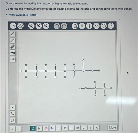 Draw The Ester Formed By The Reaction Of Heptanoic Chegg