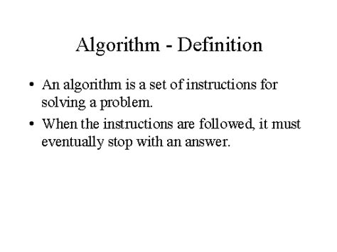 algorithm definition