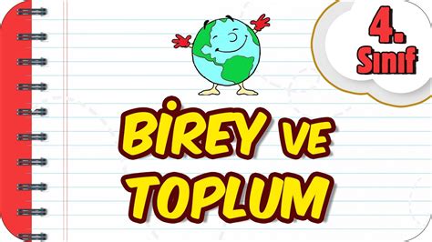 Birey ve Toplum 4 Sınıf Sosyal 2023 YouTube