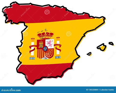 Simplified Map Of Spain Outline Fill And Stroke Are National Co