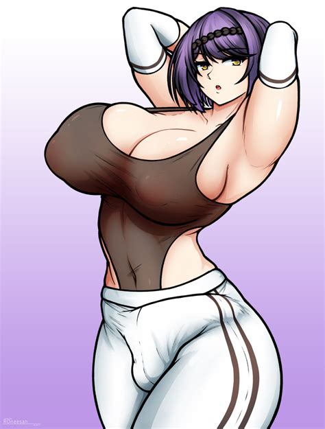 Rule 34 1futa Armpits Arms Behind Head Arms Up Balls Bangs Big Breasts Big Penis Breasts Bulge