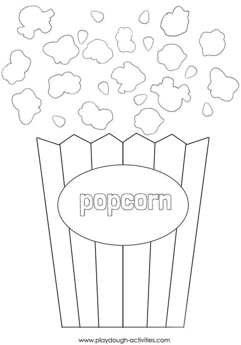 Popcorn Box Coloring Pages Coloring For Every Day In Popcorn