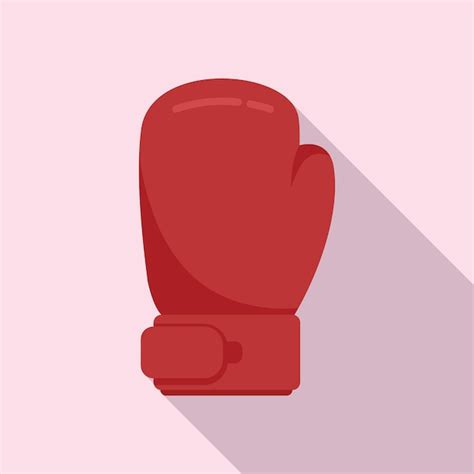 Icono de guante de boxeo vector plano pelea de puñetazo boxeador