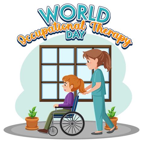 Dise O De Texto Del D A Mundial De La Terapia Ocupacional Vector Premium