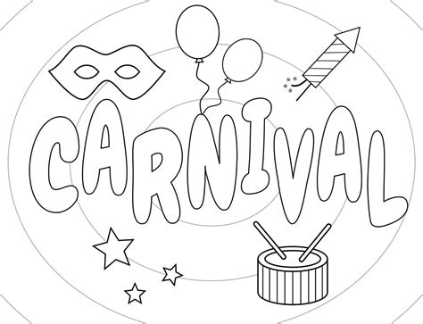 Desenhos De Carnaval Para Colorir