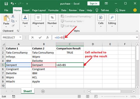 How To Compare Two Columns In Excel Javatpoint