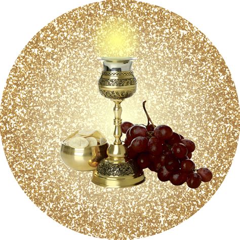 Painel De Tecido Sublimado Redondo Primeira Comunh O Eucaristia Glitter