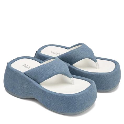 NAKED WOLFE DENIM DREAMER Platform Slides Perfect Depop