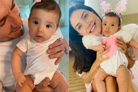 Daniel e Aline de Pádua fazem declaração para filha no 3º mêsversário