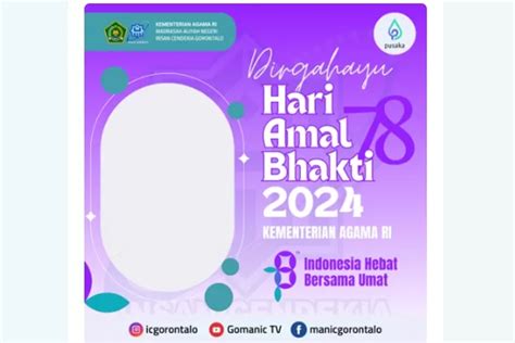 9 Twibbon Hari Amal Bhakti Kementerian Agama Republik Indonesia Ke 78
