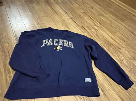 Indiana Pacers Vintage Logo 7 Crewneck Sweatshirt Large VTG Embroidered