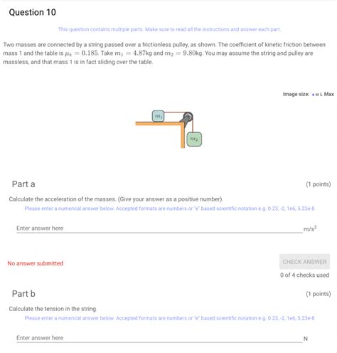 Solved Two Masses Are Connected By A String Passed Over A Chegg