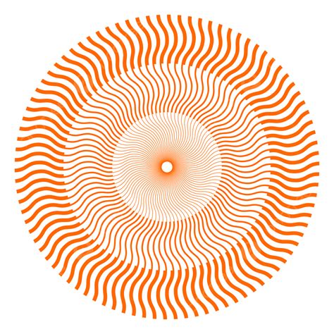 Vector Illustration Of Orange Halftone Line Spiral Wavy Line Spiral