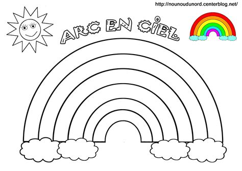 Arc En Ciel Coloriage Gommettes Couleur