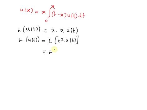 solved solve the convolution type volterra integral equation u r âˆ t x u t dt