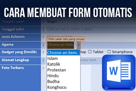 Cara Membuat Menu Drop Down Dan Check Box Pada Form Di Word PAKAR